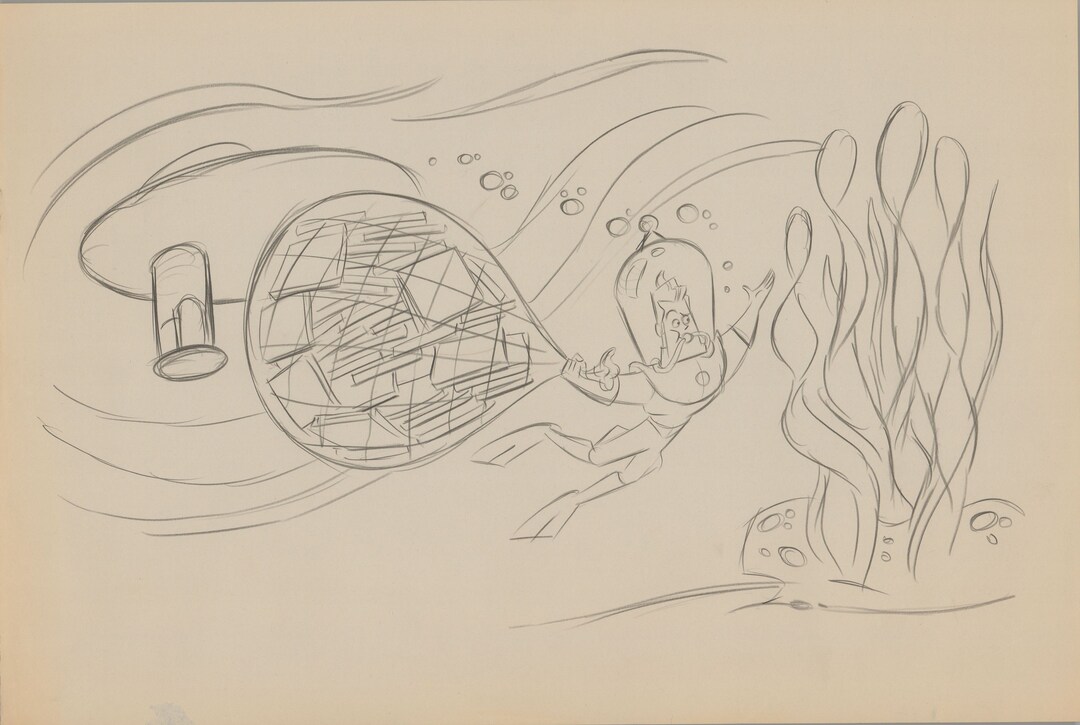 Walt Disney Meet the Robinsons Original Book Page Illustration Drawing ...