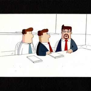 Dilbert Original Production Animation Cel and Drawing Scott Adams 1999 ...