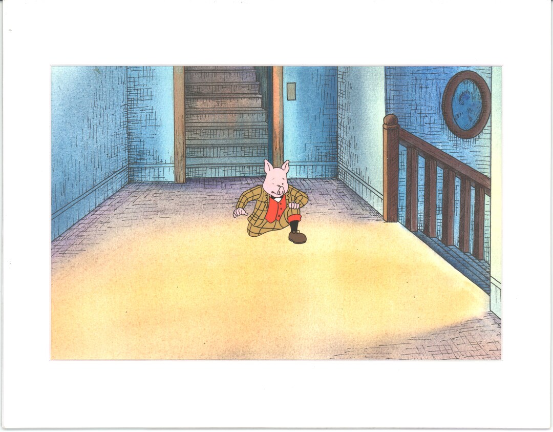 RUPERT Bear Podgy Pig Original Production Animation Cel From the ...