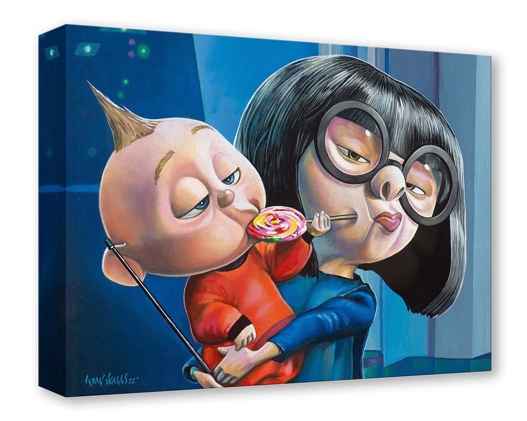 The Incredibles Jack Jack Edna Mole Walt Disney Fine Art Craig - Etsy