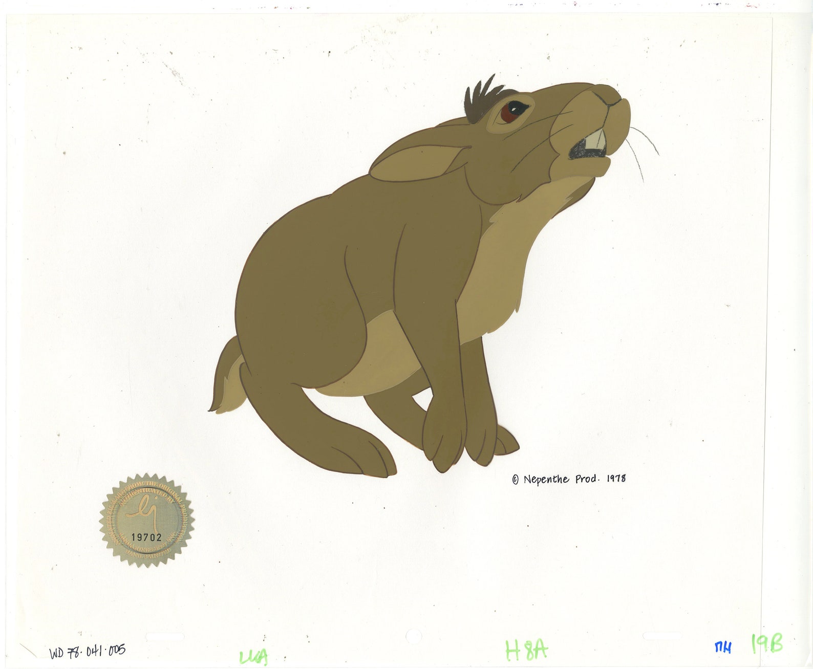 Watership Down 1978 Production Animation Cel of Bigwig With - Etsy