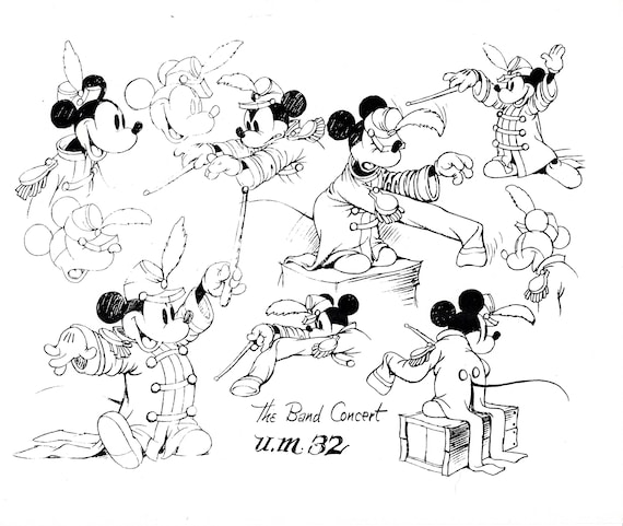 Mickey Mouse the Band Concert Walt Disney Production Animation - Etsy