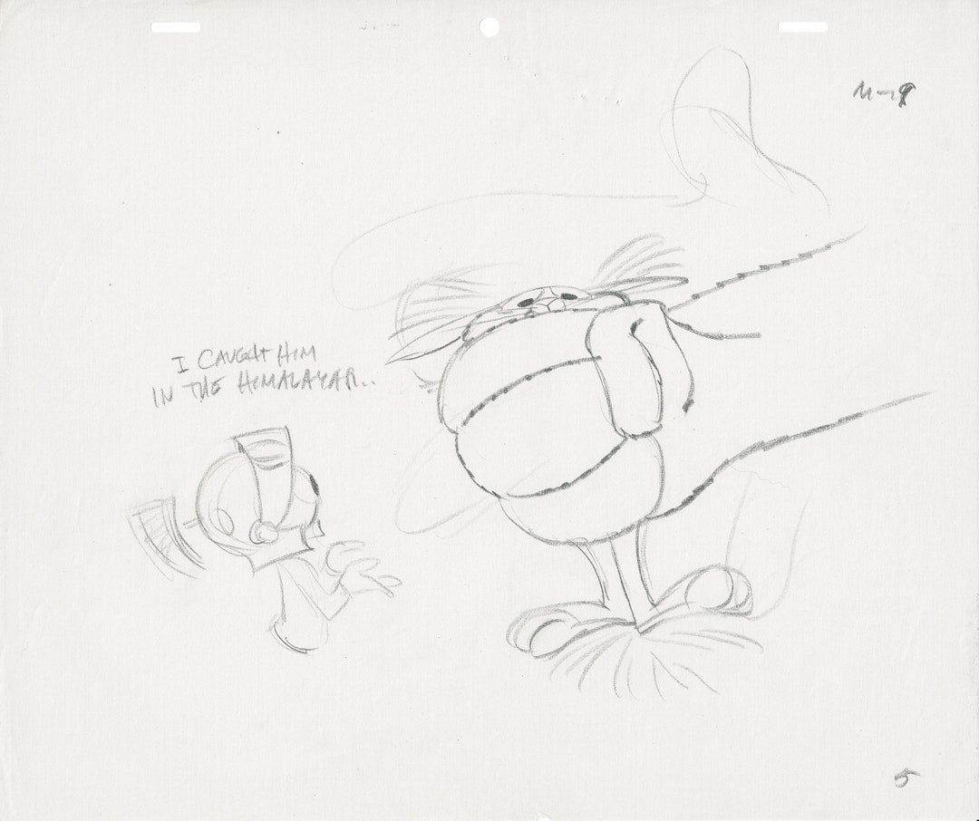 Marvin Martian Bugs Bunny Hugo Chuck Jones Production Drawing From ...