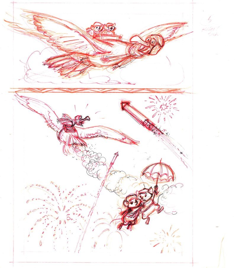 The Rescuers Walt Disney Page Illustration Drawing by Pete Alvarado ...