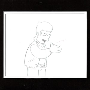 The Simpsons Homer Simpson With HAIR Original Production Animation Cel ...