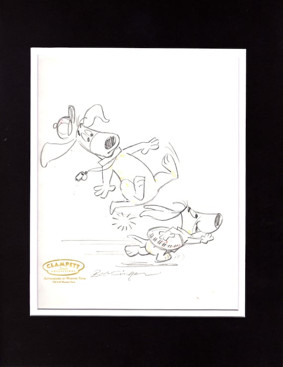 Augie Doggie and Doggie Daddy Pencil Scene Drawing Signed by - Etsy