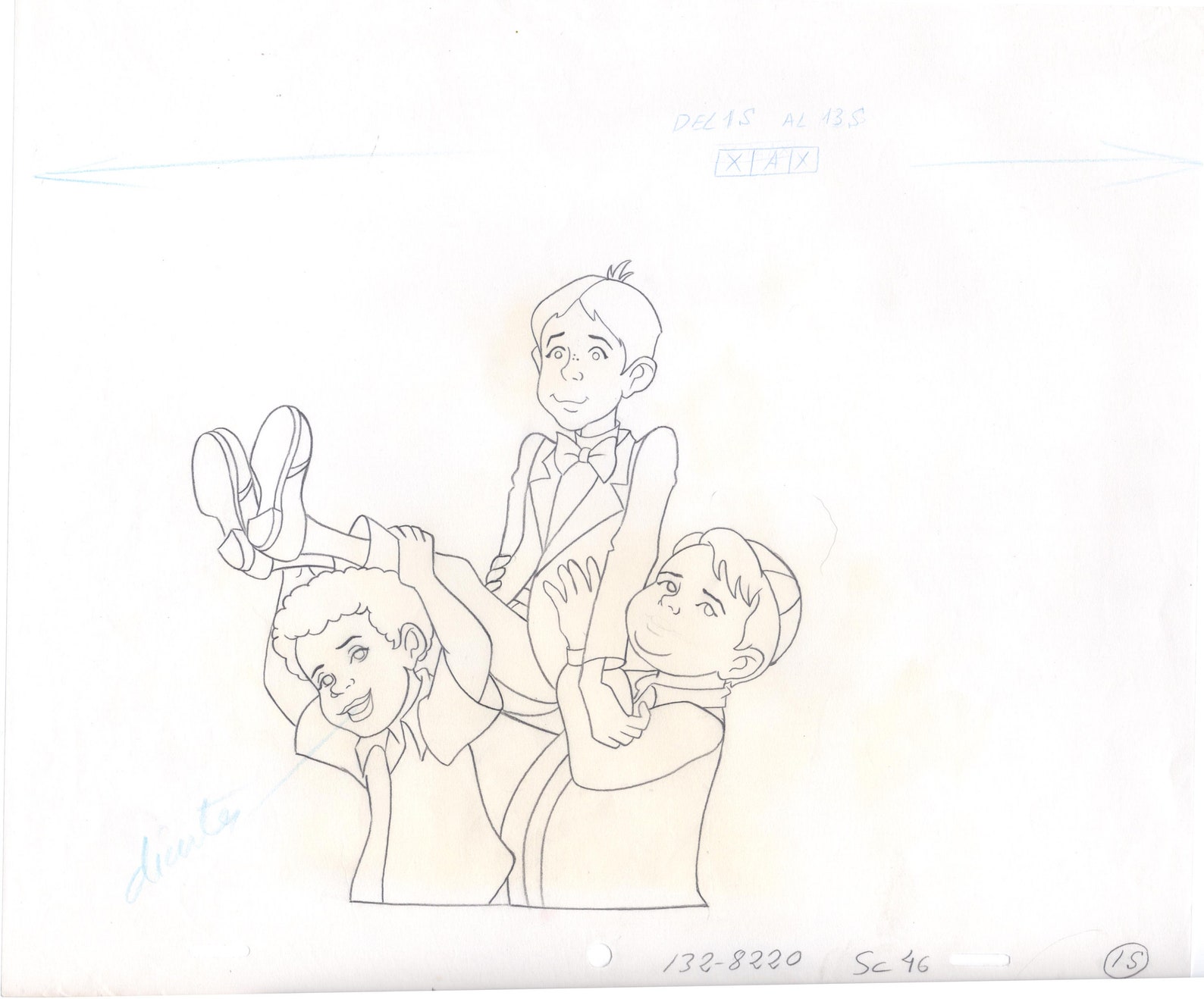 Little Rascals Production Animation Cel Drawing With Alfalfa - Etsy