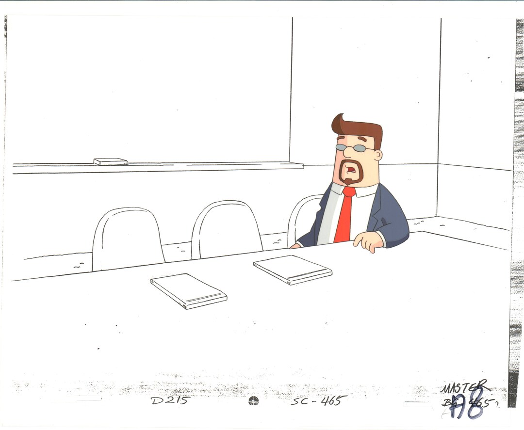 Dilbert Original Production Animation Cel and Drawing Scott Adams 1999 ...