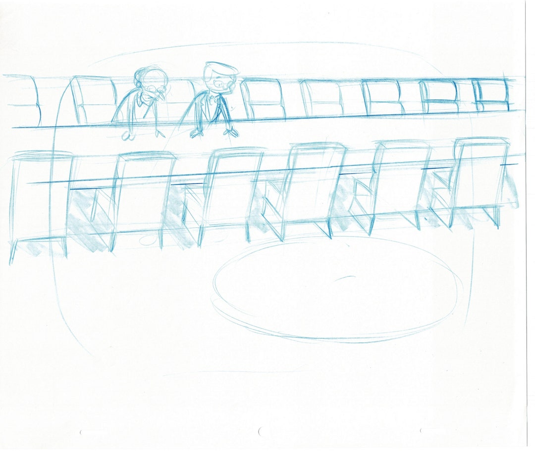The Simpsons Mr Burns and Smithers Production Animation Cel Drawing Fox ...