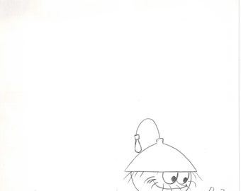 Quisp and Quake Quunchy Jay Ward Animation Cel Drawing Rocky Bullwinkle ...