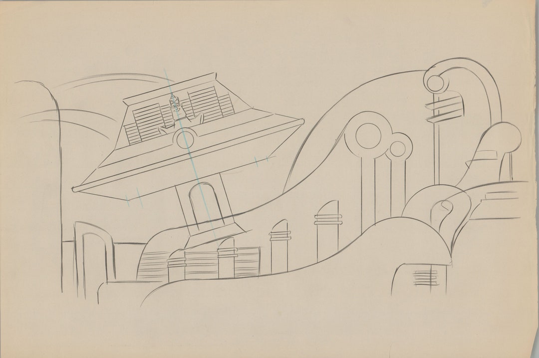 Walt Disney Meet the Robinsons Original Book Page Illustration Drawing ...