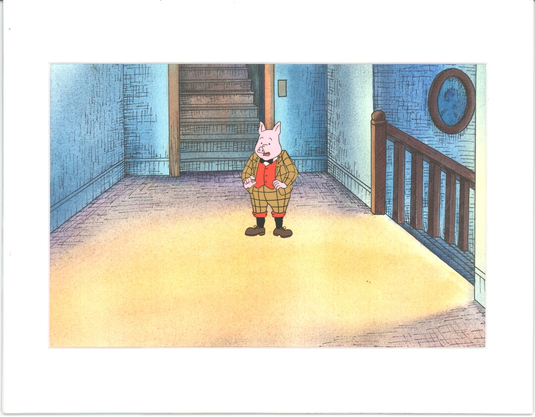 RUPERT Bear Podgy Pig Original Production Animation Cel From the ...