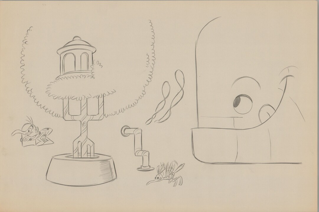 Walt Disney Meet the Robinsons Original Book Page Illustration Drawing ...