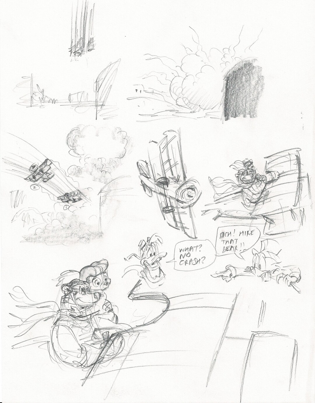 TALESPIN Walt Disney Production Animation Drawing From Animators Estate ...