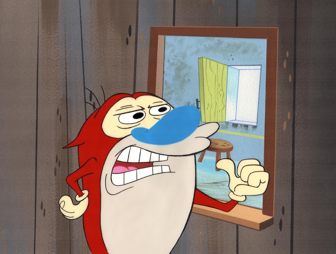 Ren and Stimpy Animation Cartoon Cel and Hand-painted Background OBG ...