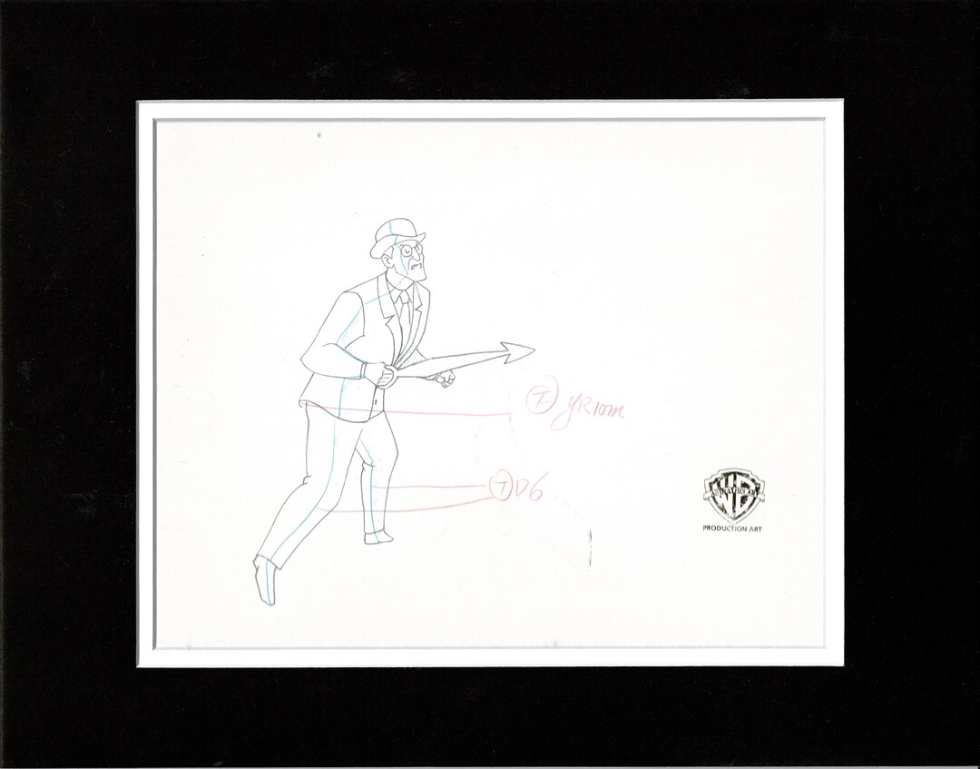 Batman the Animated Series BTAS Clock King Production Animation Cel ...