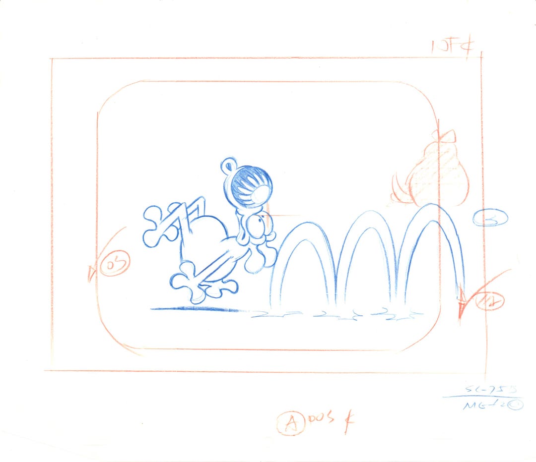 Mother Goose Grimm Grimmy Cel Drawing Animation Vintage Cartoon 1991-2 ...