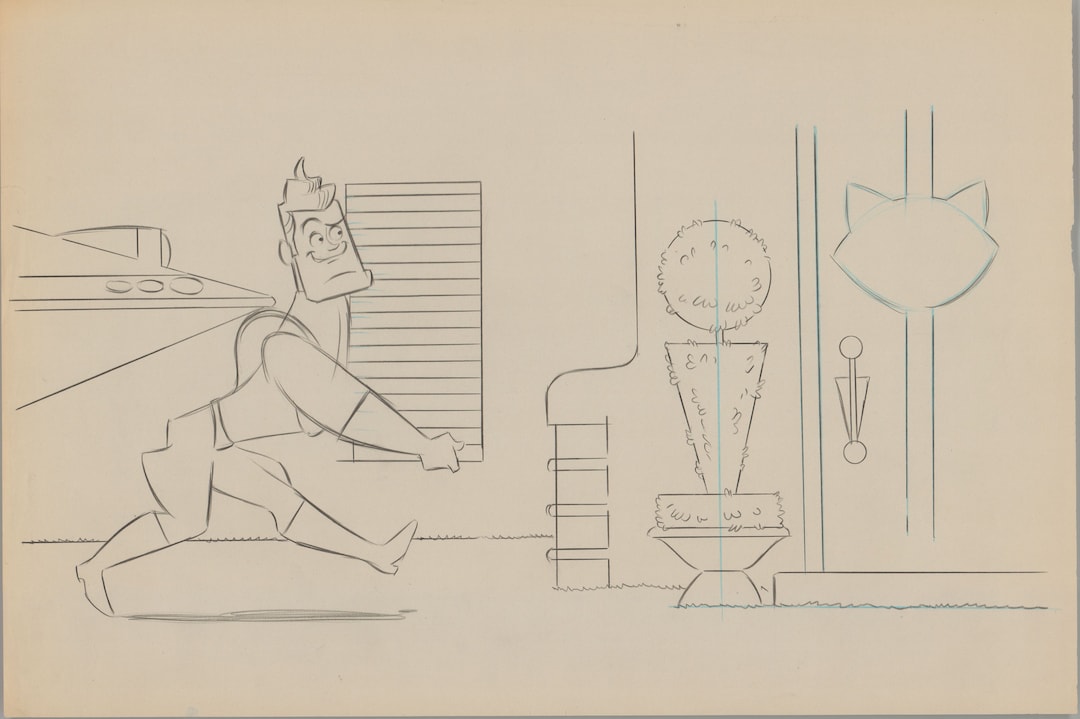 Walt Disney Meet the Robinsons Original Book Page Illustration Drawing ...