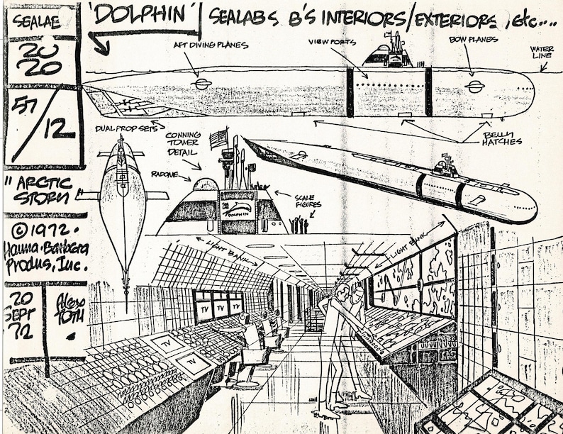 Sealab 2020 1972 Alex Toth Production Model Sheet Copy Lot of 69 Pages ...
