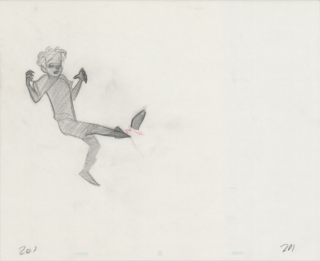 Hook Steven Spielberg and Amblin Production Animation Cel Drawing of ...