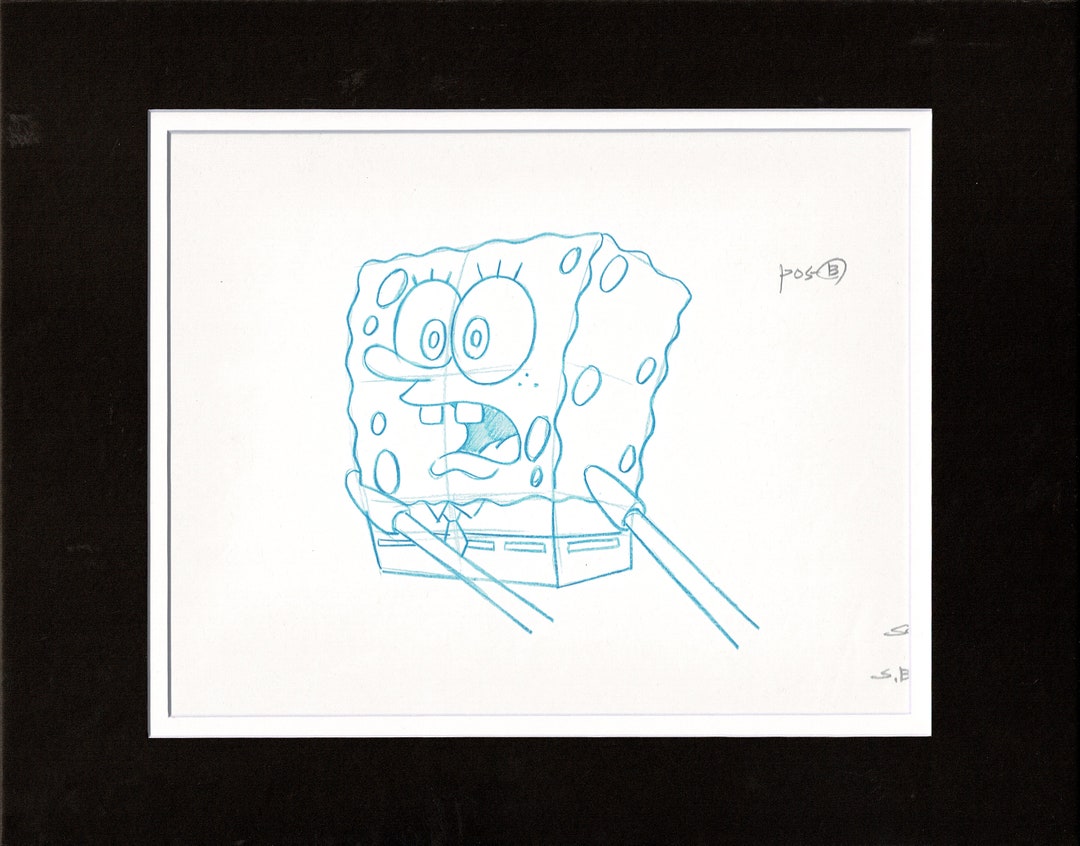 Spongebob Squarepants Production Animation Cel Drawing Nickelodeon 1999 ...
