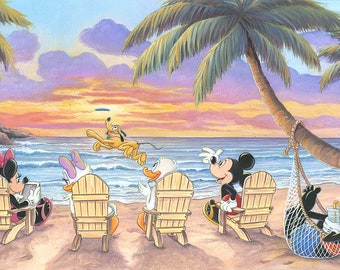Mickey Mouse Beach Art - Etsy