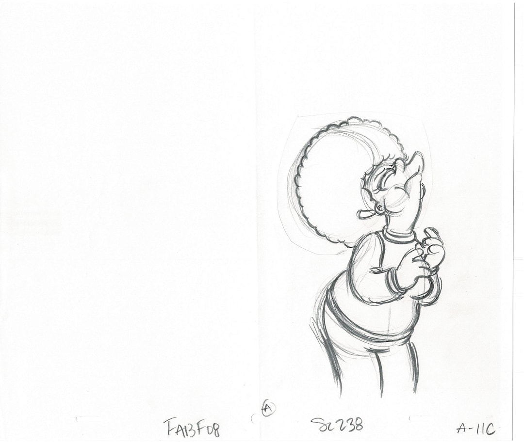 The Simpsons Original Production Animation Cel Drawing Fox From 2004 ...