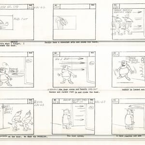 Heckle and Jeckle Storyboard Art Cartoon 2 Pages Vintage Filmation 1979 ...