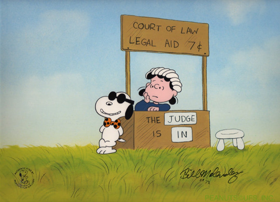 PEANUTS Legal Beagle Judge Lucy Snoopy Limited Edition of 150 Animation ...