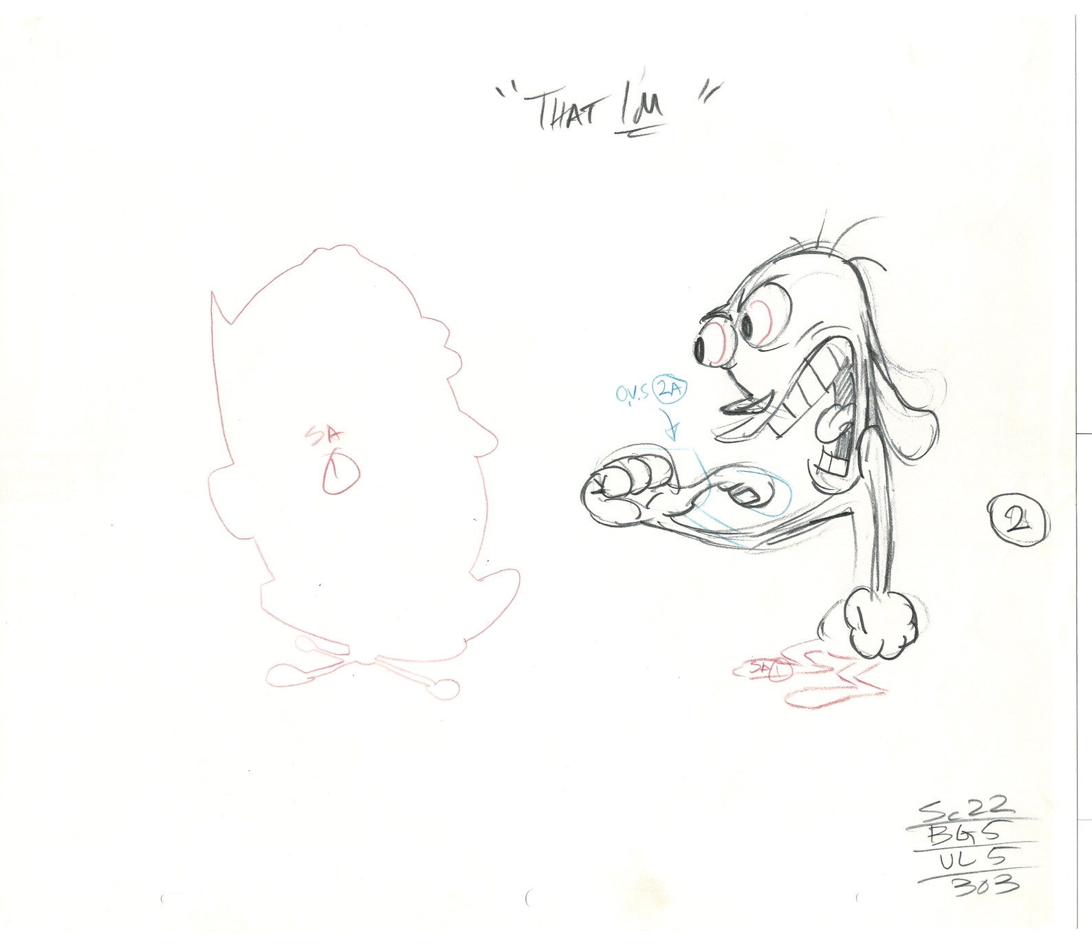 Ren and Stimpy Production Animation Layout Drawing Nickelodeon 1994 D-2 ...