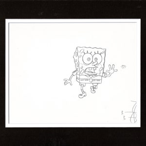 Spongebob Squarepants Production Animation Cel Drawing Nickelodeon 1999 ...