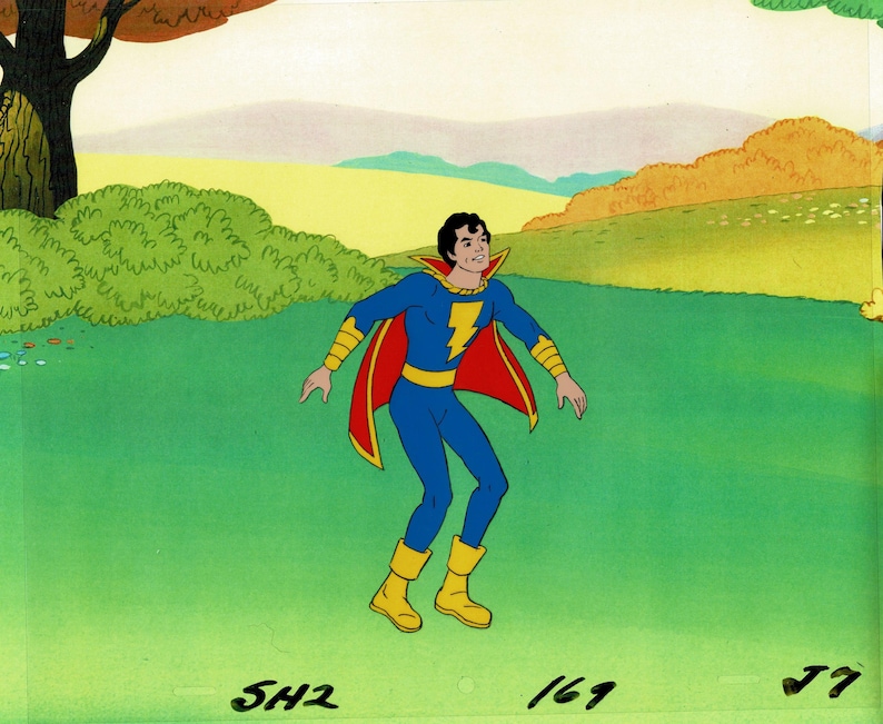 Captain Marvel Jr Production Animation Cel Filmation 1981 From Animator ...