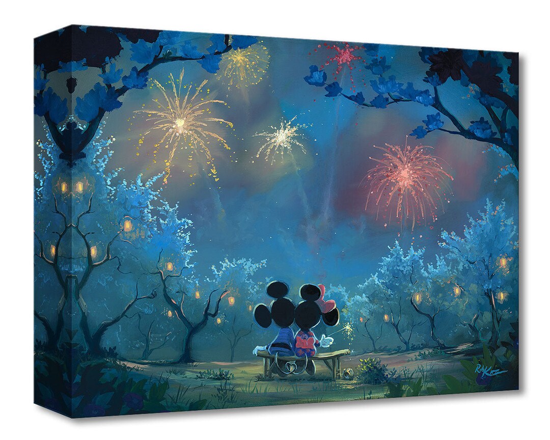 Mickey Mouse Minnie Mouse Walt Disney Fine Art Rob Kaz Limited Edition ...