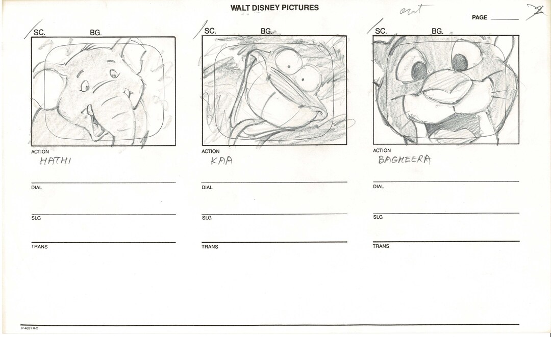 JUNGLE CUBS Disney Production Animation Storboard Drawing From ...