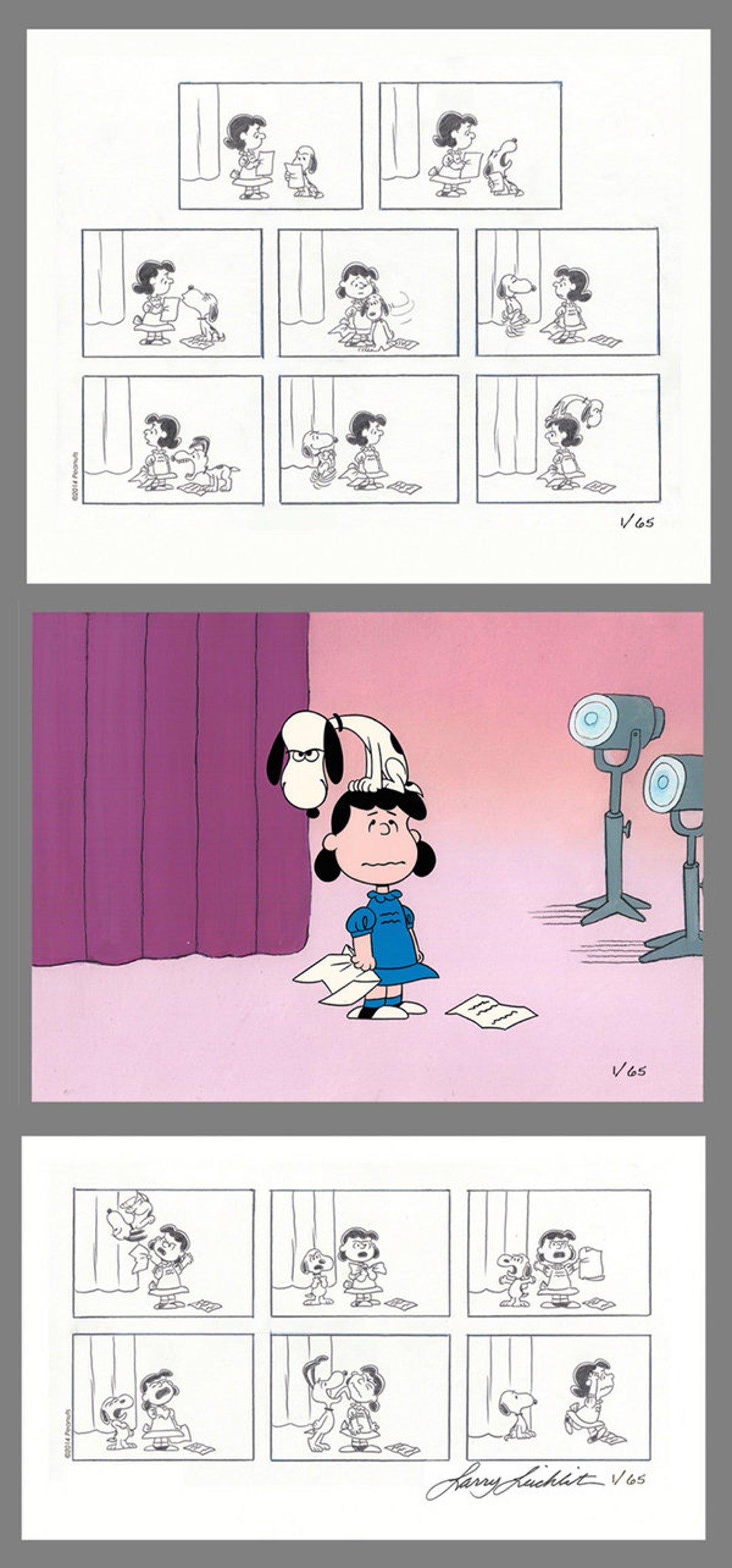 PEANUTS Snoopy's Audition Limited Edition of 65 Animation Cel AND TWO ...