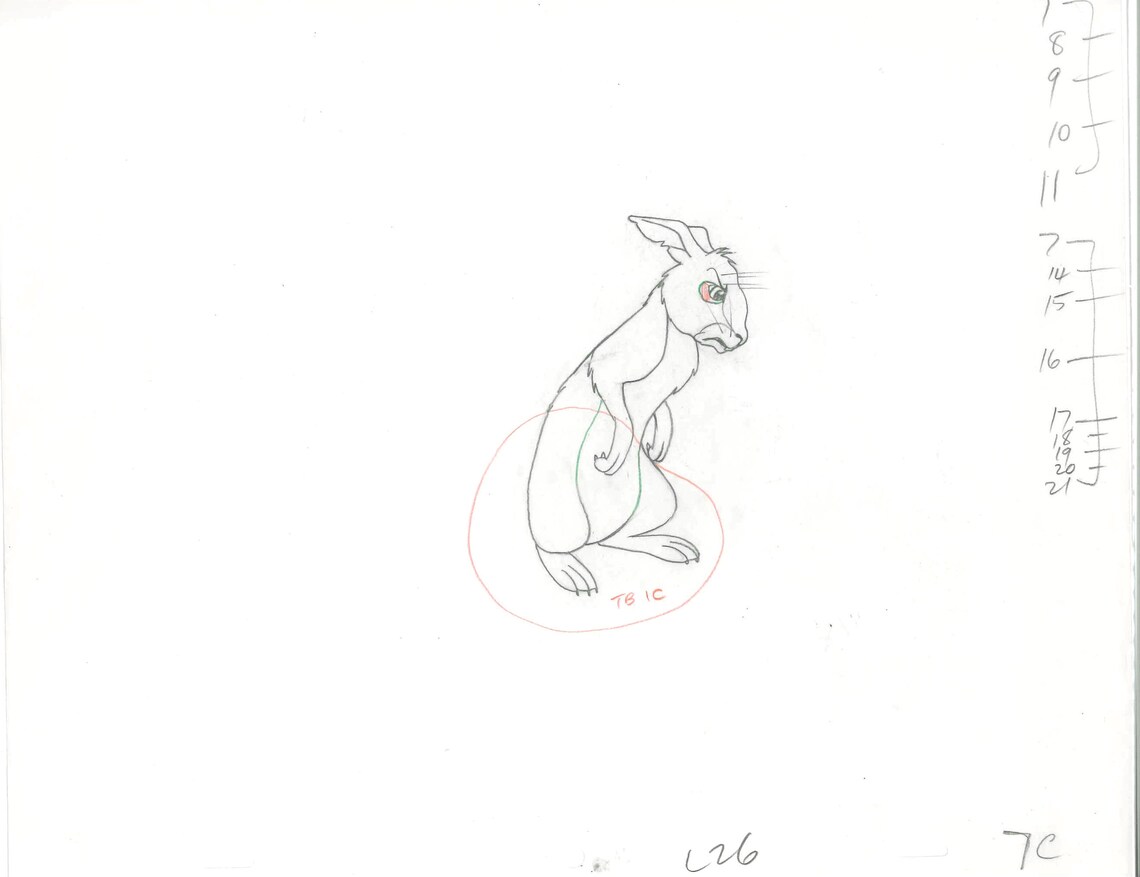 Watership Down 1978 Production Animation Cel Drawing With | Etsy