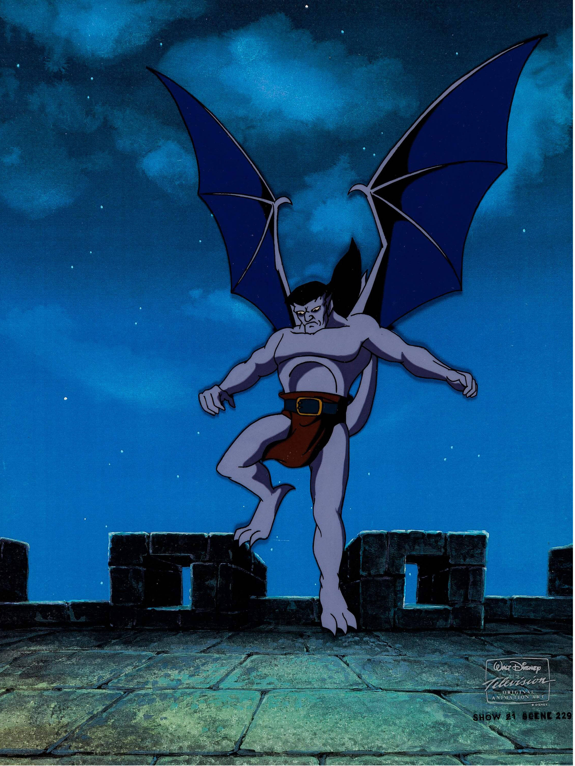 Gargoyles Goliath Original Production Animation Cel Framed Etsy