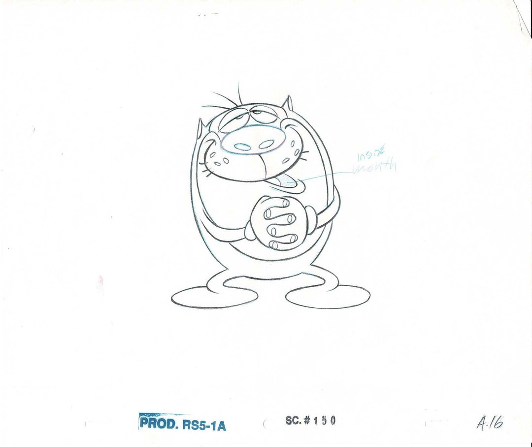 Ren and Stimpy Production Animation Cel Drawing From - Etsy