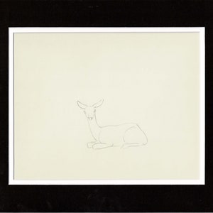 Walt Disney Rough Production Animation Cel Drawing or Study of a Deer ...