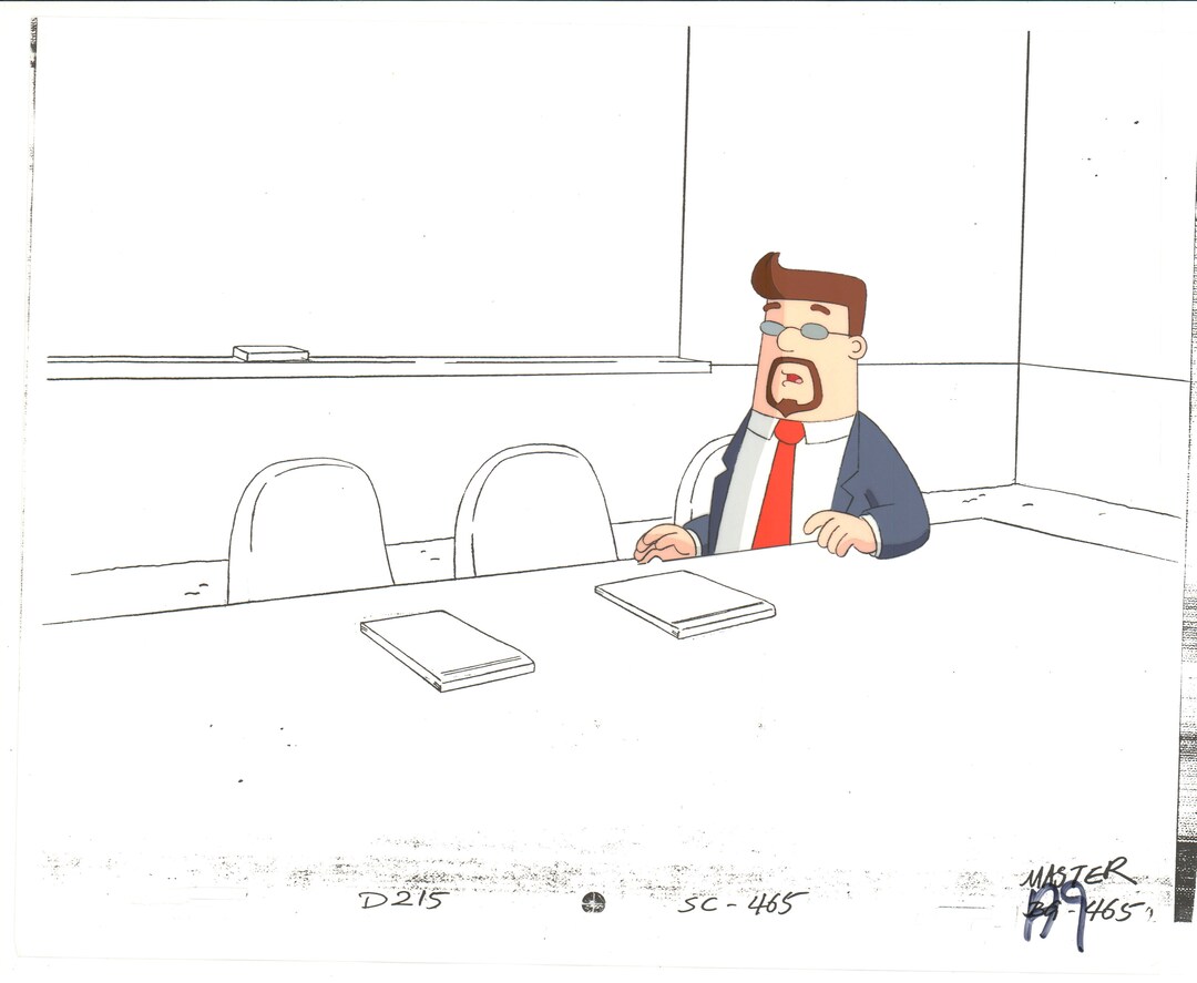 Dilbert Original Production Animation Cel and Drawing Scott Adams 1999 ...