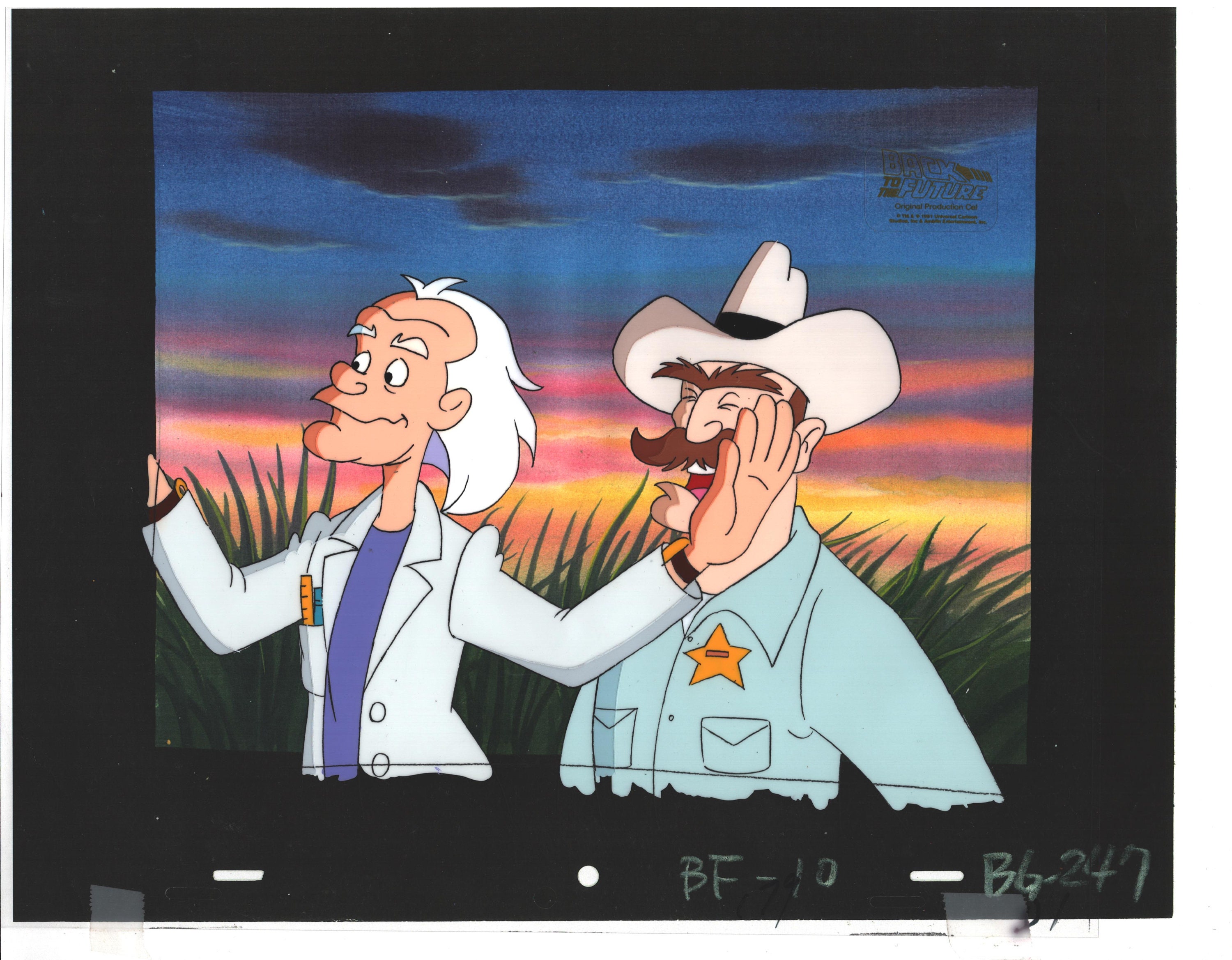Back to the Future Original Production Animation Cel Universal Cartoon ...