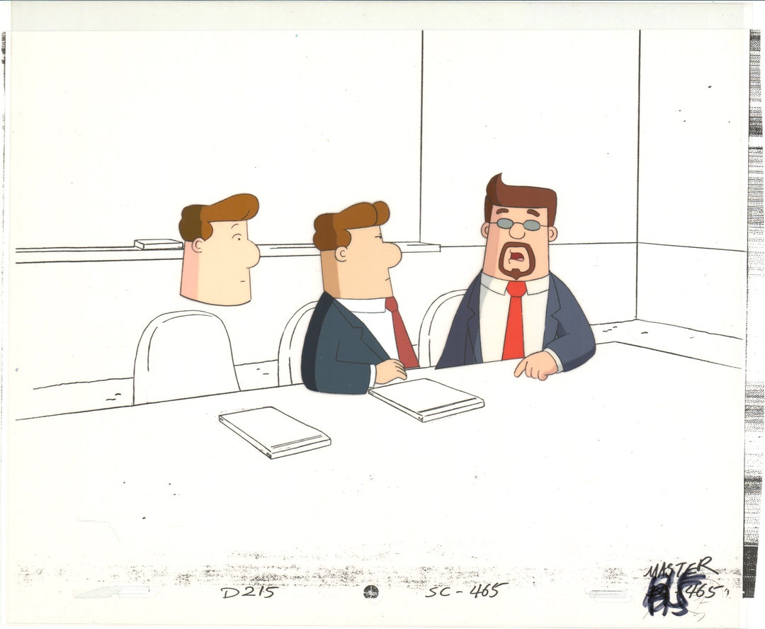 Dilbert Original Production Animation Cel and Drawing Scott Adams 1999 ...