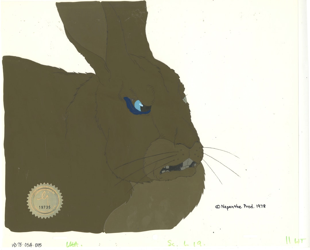 Watership Down 1978 Production Animation Cel of General Woundwort With ...