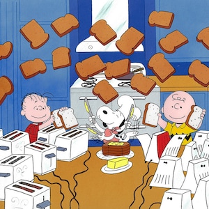 PEANUTS Charlie Brown Snoopy Thanksgiving Toast Limited Edition of 50 ...