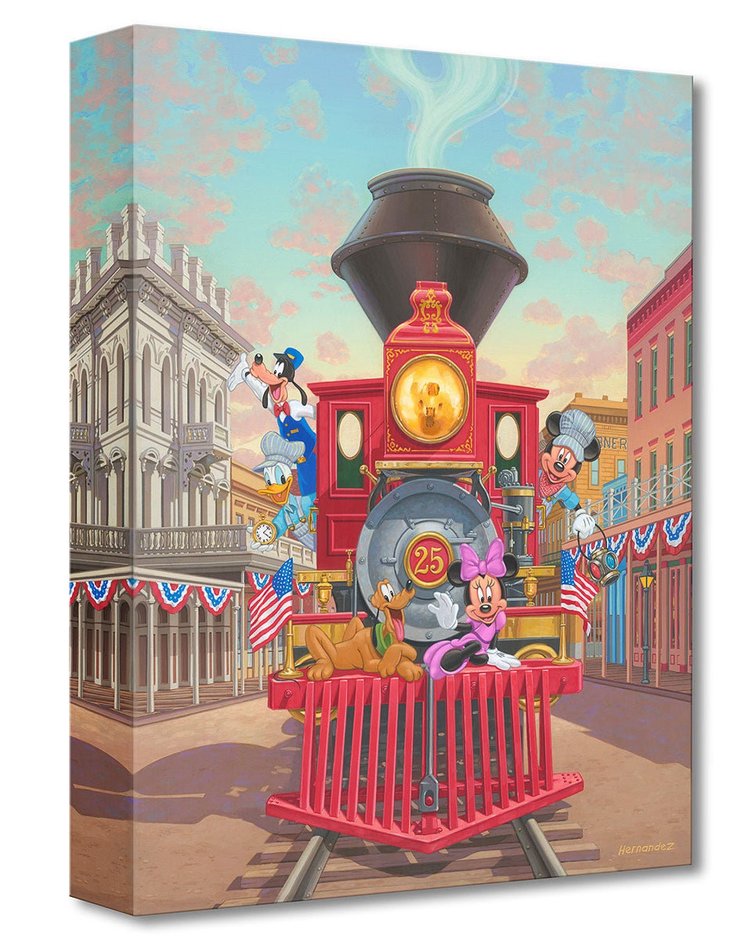 Mickey Mouse Minnie Mouse Train Walt Disney Fine Art Manuel Hernandez ...