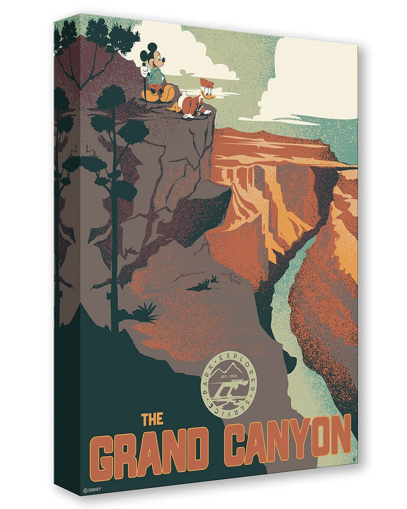 Mickey Mouse Hiking Walt Disney Fine Art Bret Iwan Limited Edition of ...