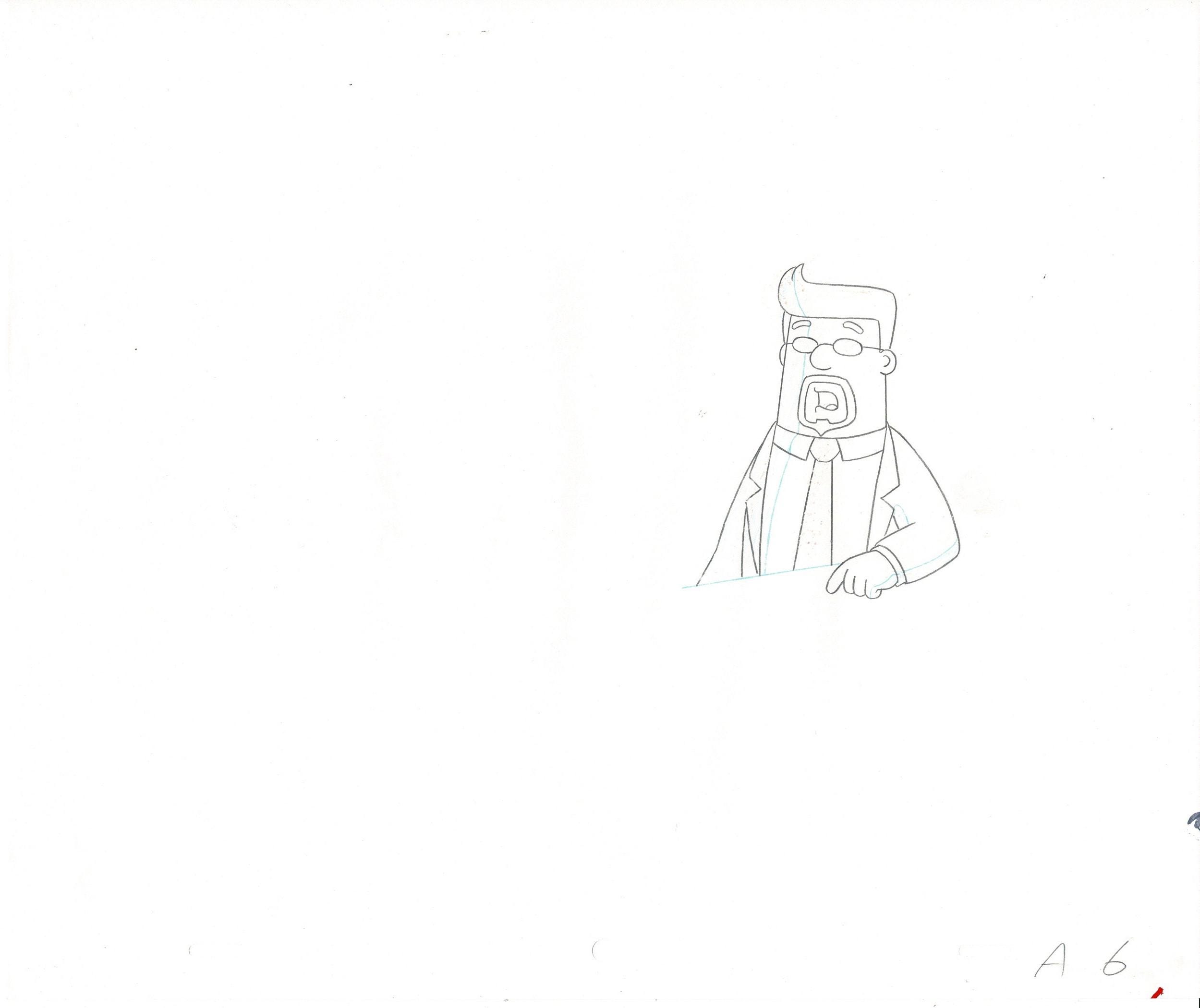 Dilbert Original Production Animation Cel and Drawing Scott Adams 1999 ...