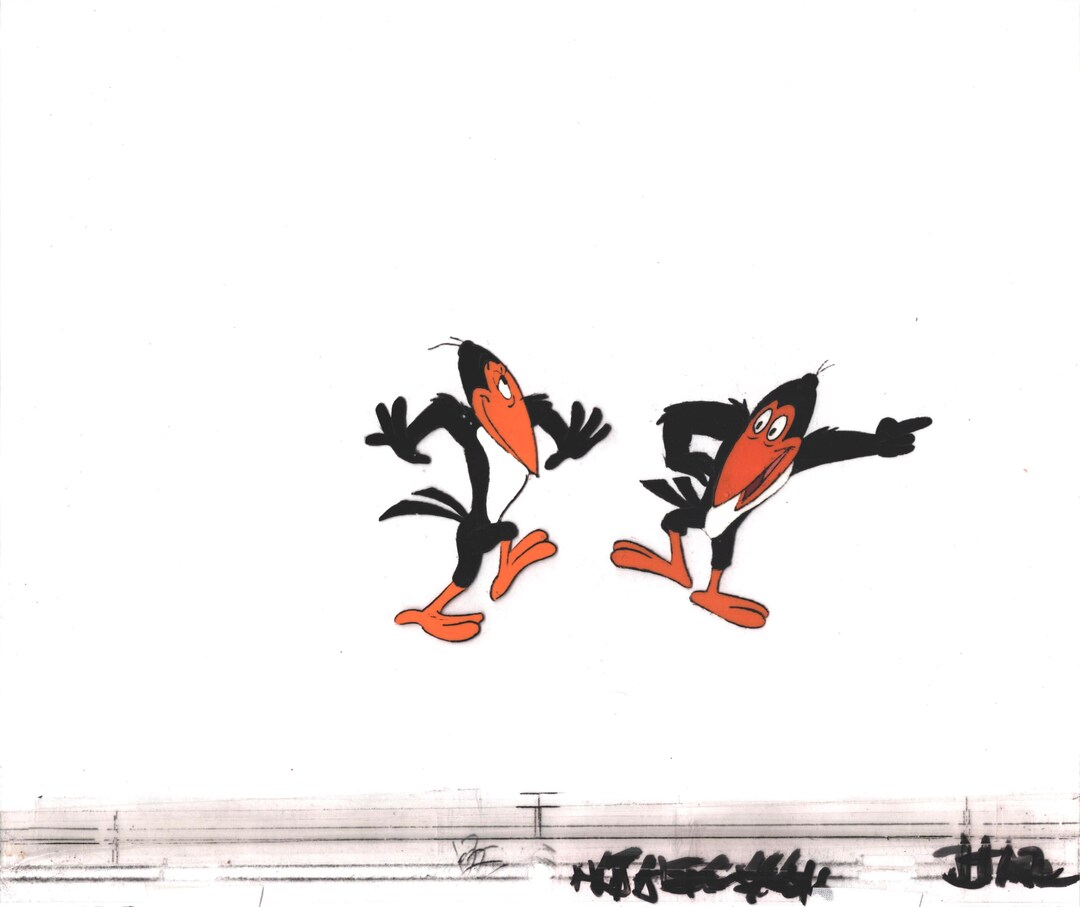 Heckle and Jeckle Production Animation Cel Setup and Drawing Filmation ...