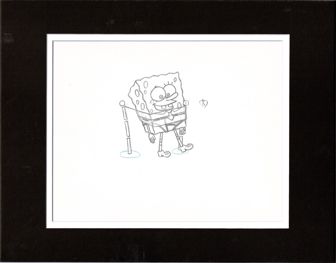 Spongebob Squarepants Production Animation Cel Drawing Nickelodeon 1999 ...