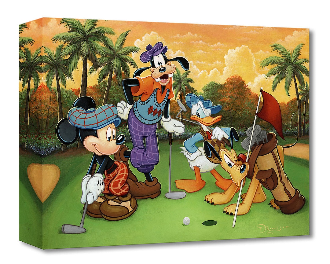 Mickey Mouse Golf Walt Disney Fine Art Tim Rogerson Limited Edition ...